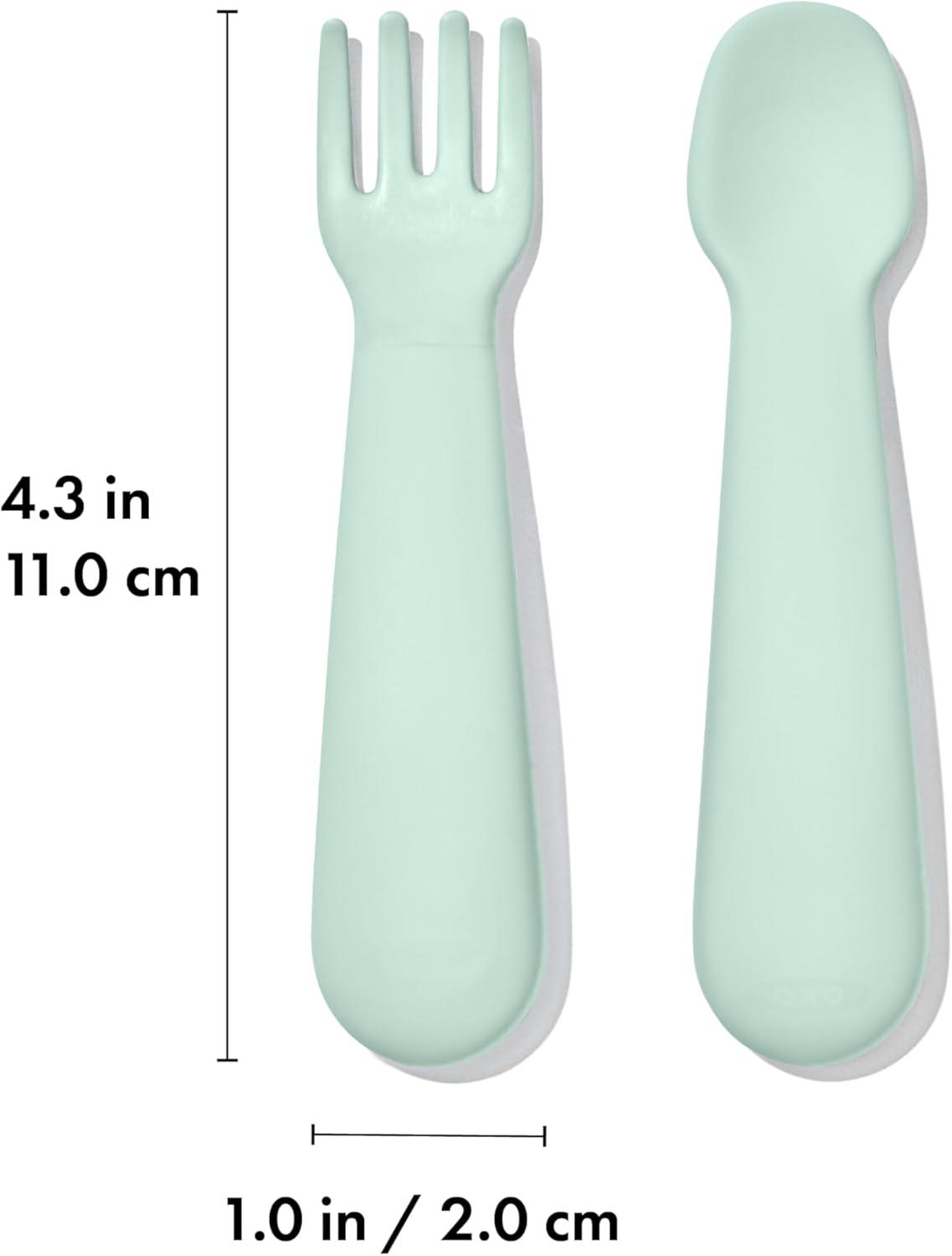 OXO Tot Mini Fork & Spoon Set – Blossom(Opal) - OXO